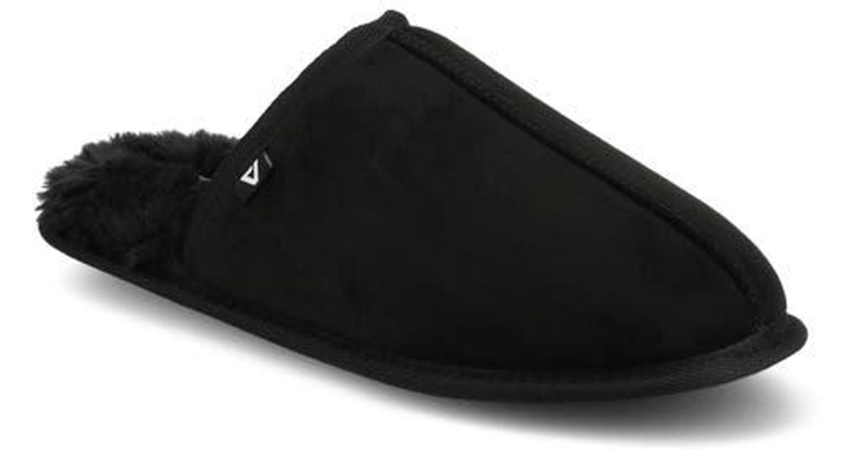 Vance Co. Duncan Faux Shearling Scuff Slipper in Black for Men | Lyst