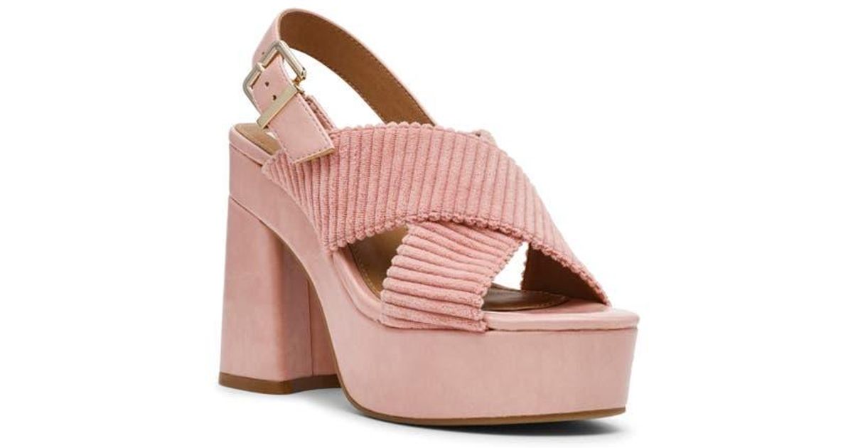 Dolce Vita Wentz Platform Slingback Sandal in Pink | Lyst
