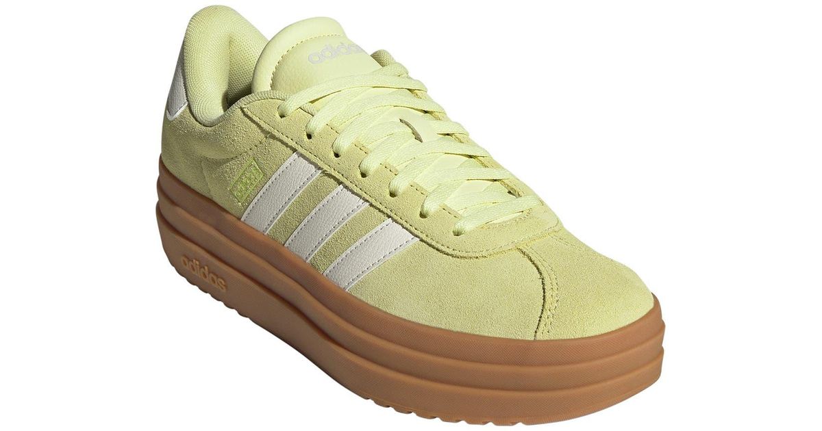 adidas Vl Court Bold Platform Sneaker in Yellow | Lyst