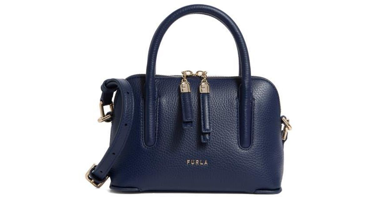 Furla Atmosfera Mini Dome Tote in Blue | Lyst