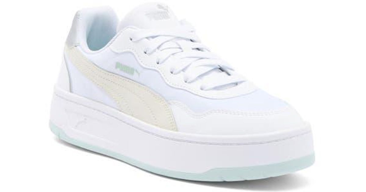 PUMA Court Lally Skye Platform Sneaker in White | Lyst