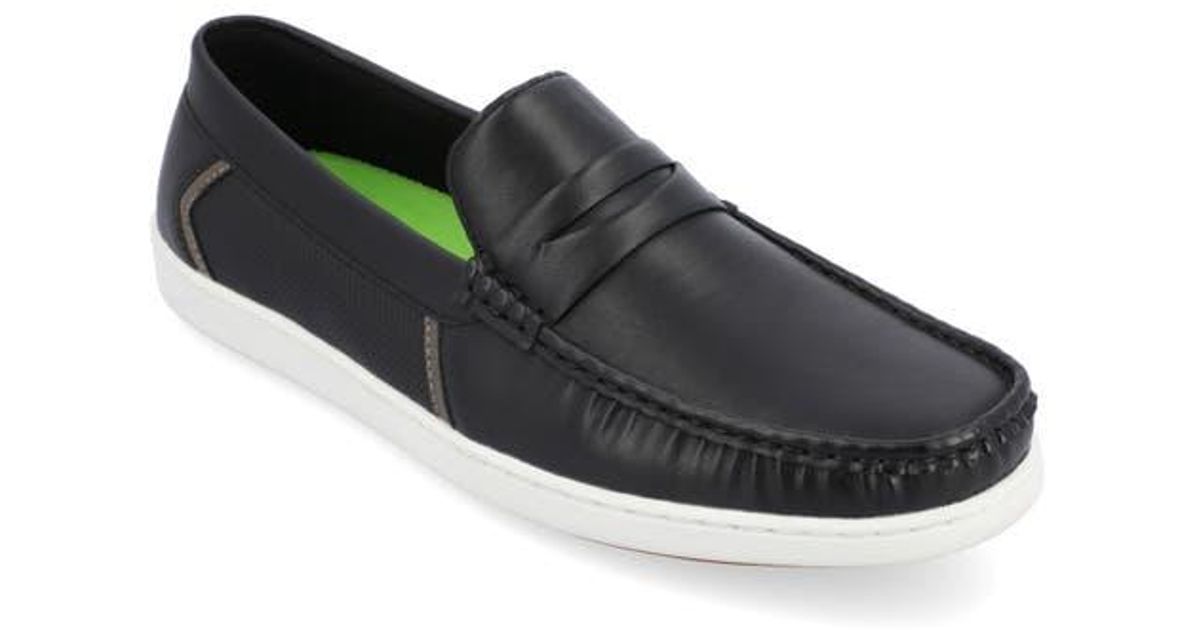Vance Co. Danny Vegan Leather Penny Loafer in Black for Men | Lyst