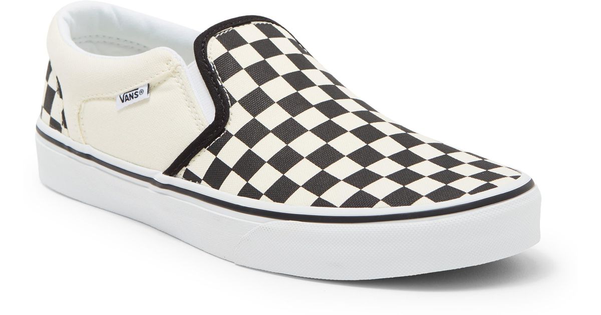 Vans Asher V Slip-on Checkerboard Sneaker In Checkers At Nordstrom Rack ...