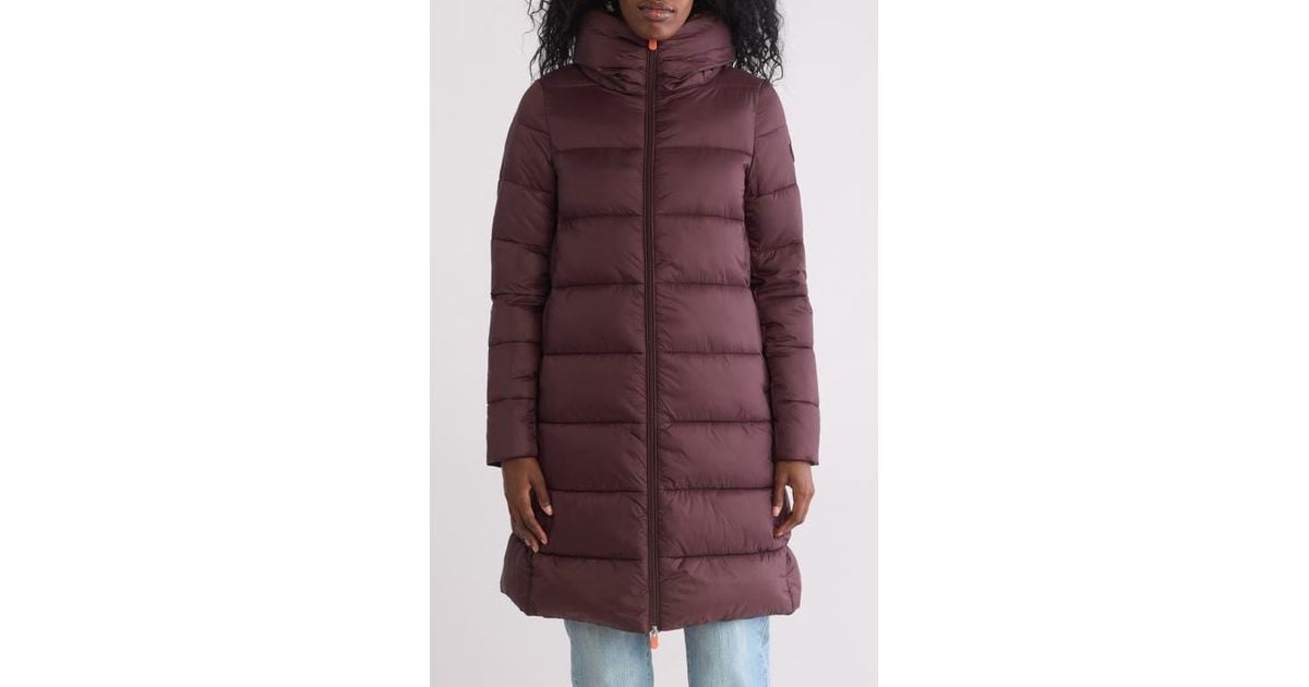 Save The Duck Rita Water Repellent Puffer Jacket in Red | Lyst