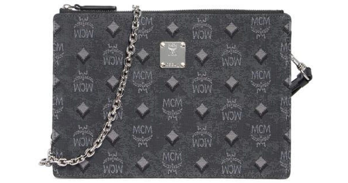 MCM Aren Wallet On A Chain in Gray | Lyst