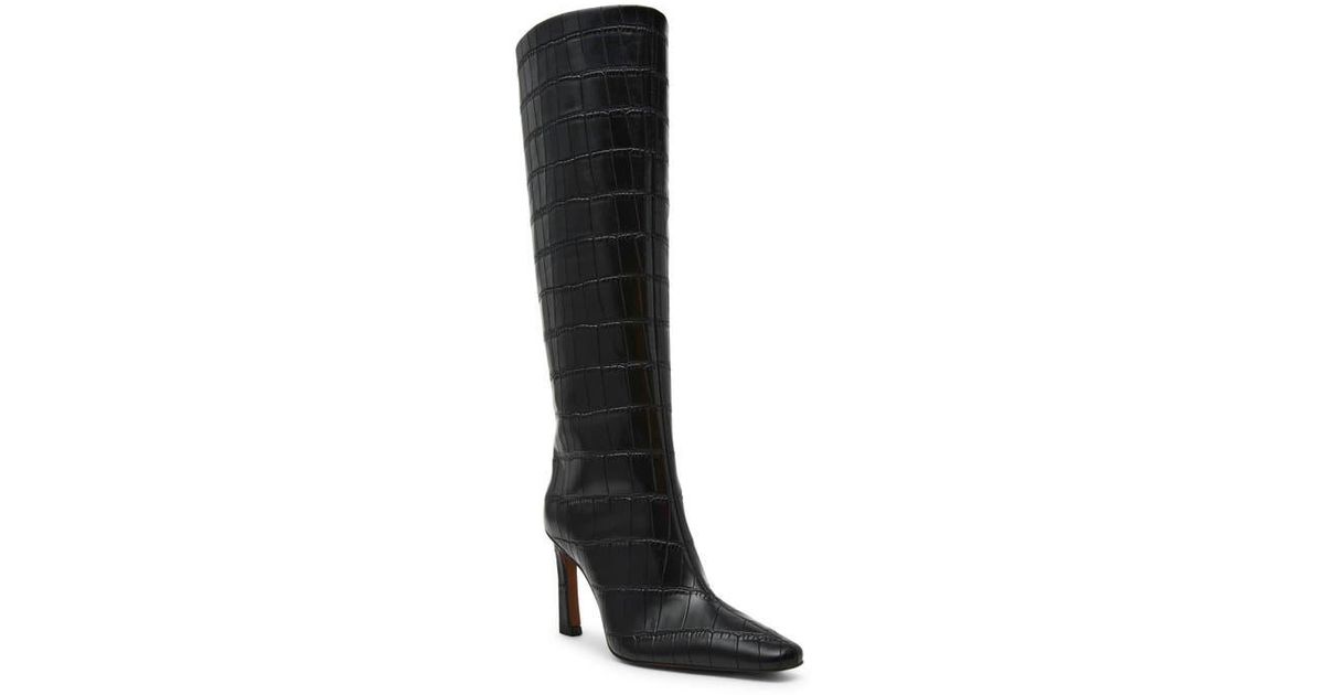 Steven New York Sanaa Knee High Boot in Black | Lyst