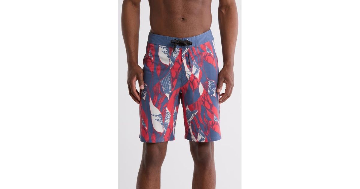 Rip Curl Mirage Rod Lord Swim Trunks in Red for Men | Lyst