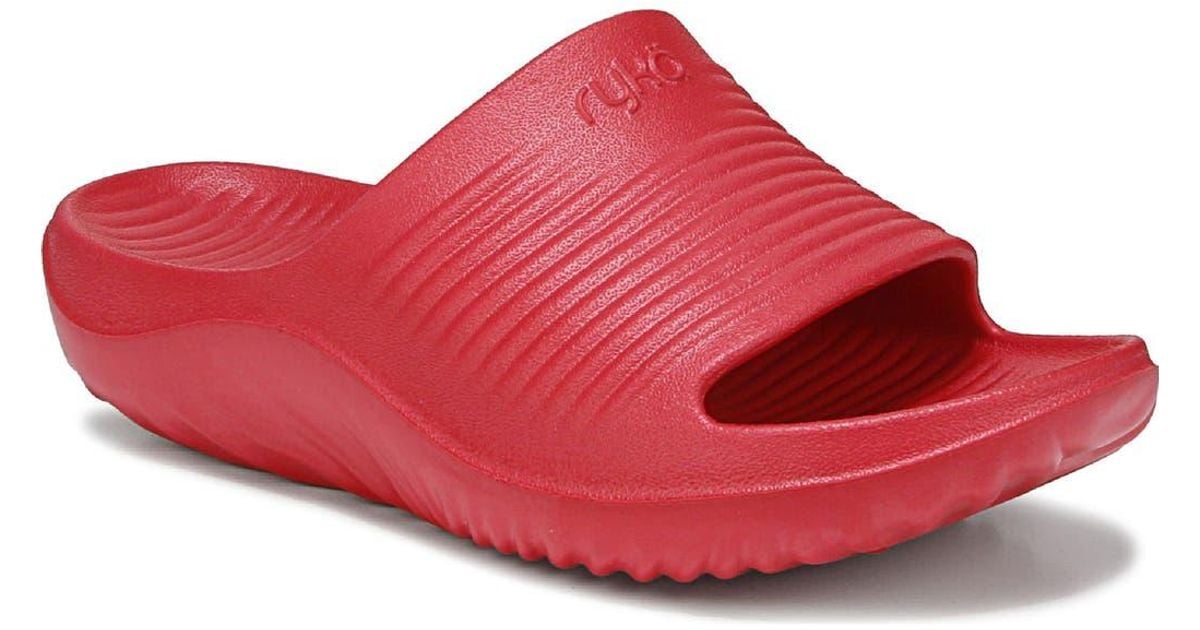 Ryka Echo Recovery Slide Sandal in Red | Lyst