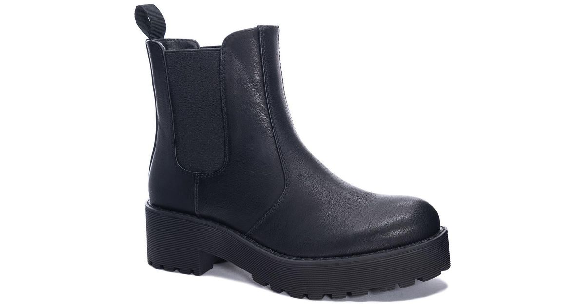 Dirty Laundry Monet Platform Chelsea Boot in Blue | Lyst