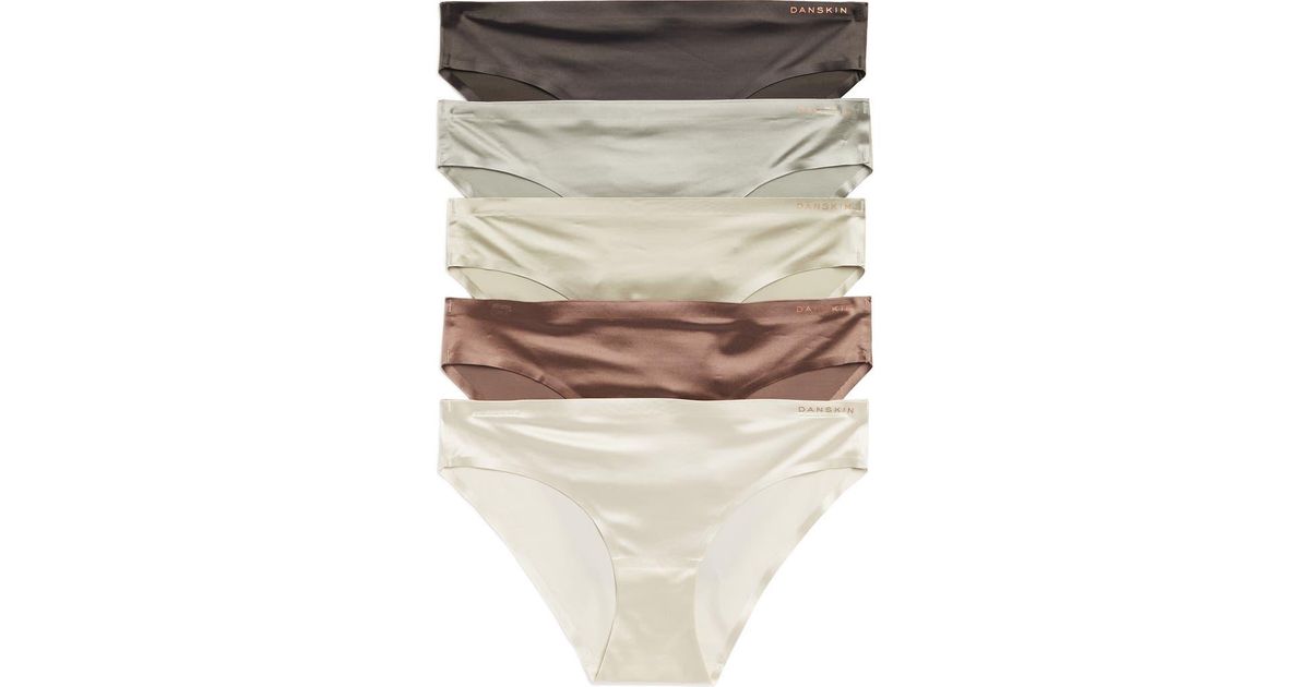 Danskin 5-Pack Bonded Shiny Bikini in Green | Lyst