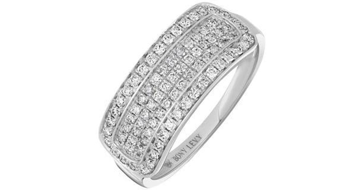 Bony Levy Bardot 18K Pavé Diamond Ring | Lyst
