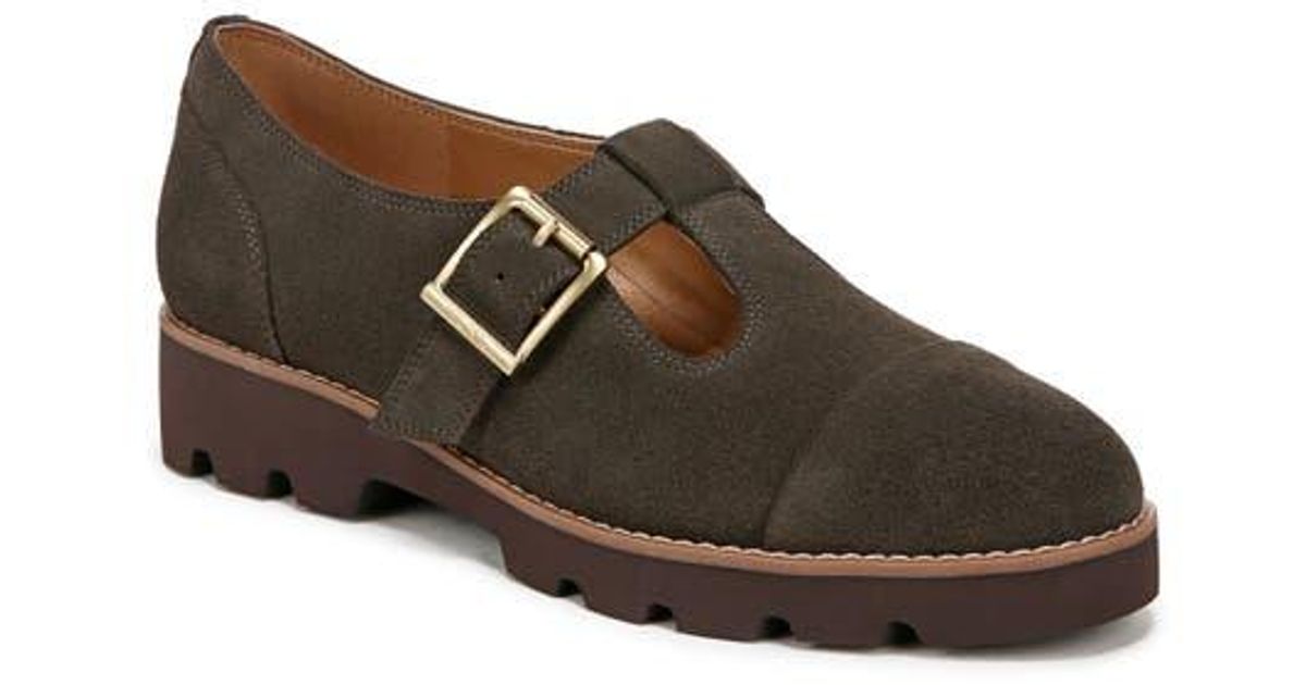Vionic Adjustable Mary Jane Flats in Brown | Lyst