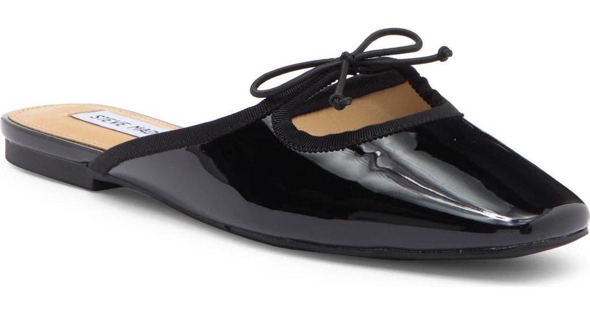 Steve Madden Marcela Bow Mule in Black | Lyst
