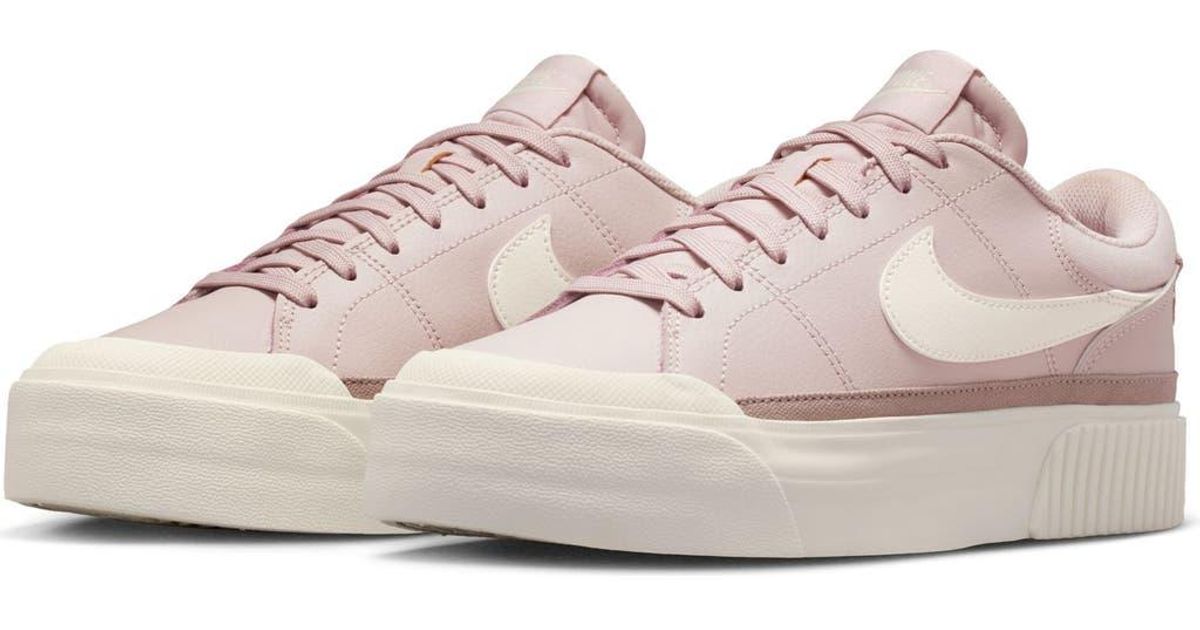 Nike Court Legacy Lift Platform Sneaker in Pink | Lyst