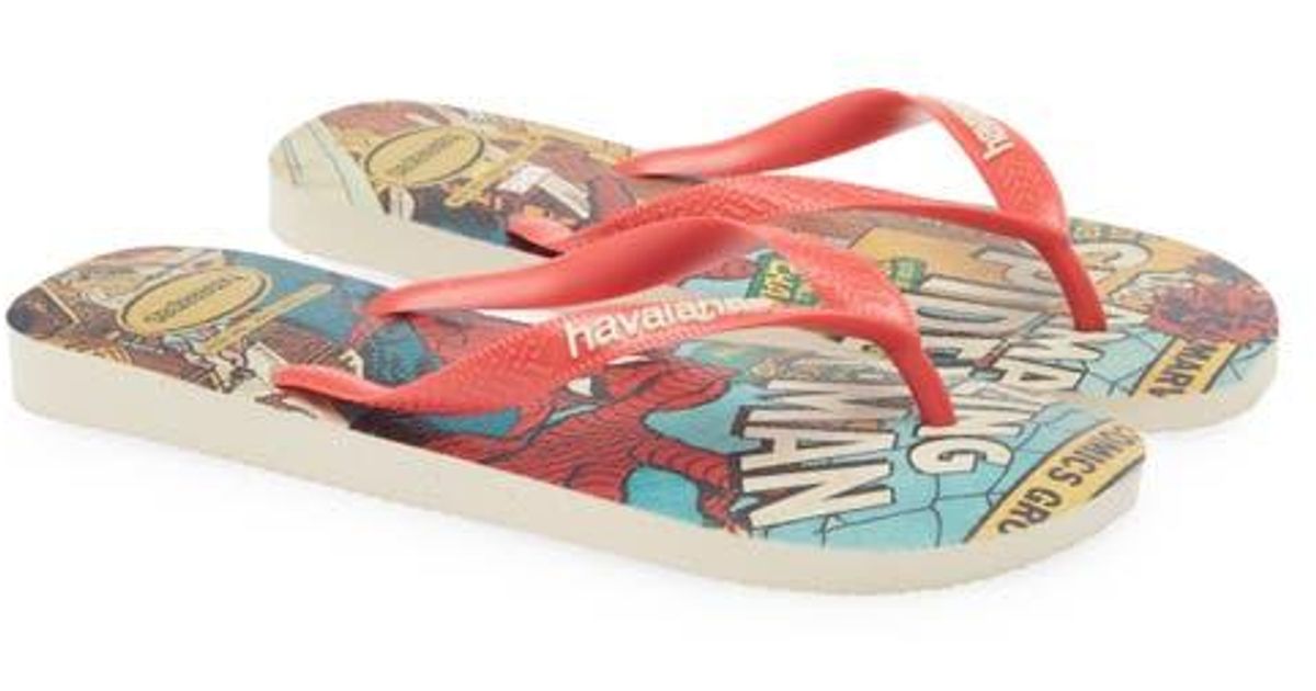 Havaianas X Marvel Flip Flop in White for Men | Lyst
