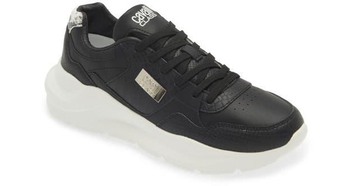 Roberto Cavalli Cavalli Class Chunky Runner Shoe in Black for Men | Lyst