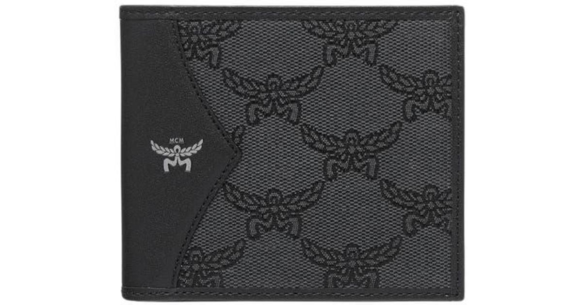 MCM Small Himmel Coated Canvas Bifold Wallet in Black for Men | Lyst