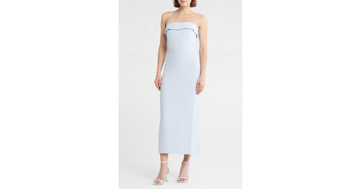 Veronica Beard Absol Strapless Body-Con Dress in Blue | Lyst