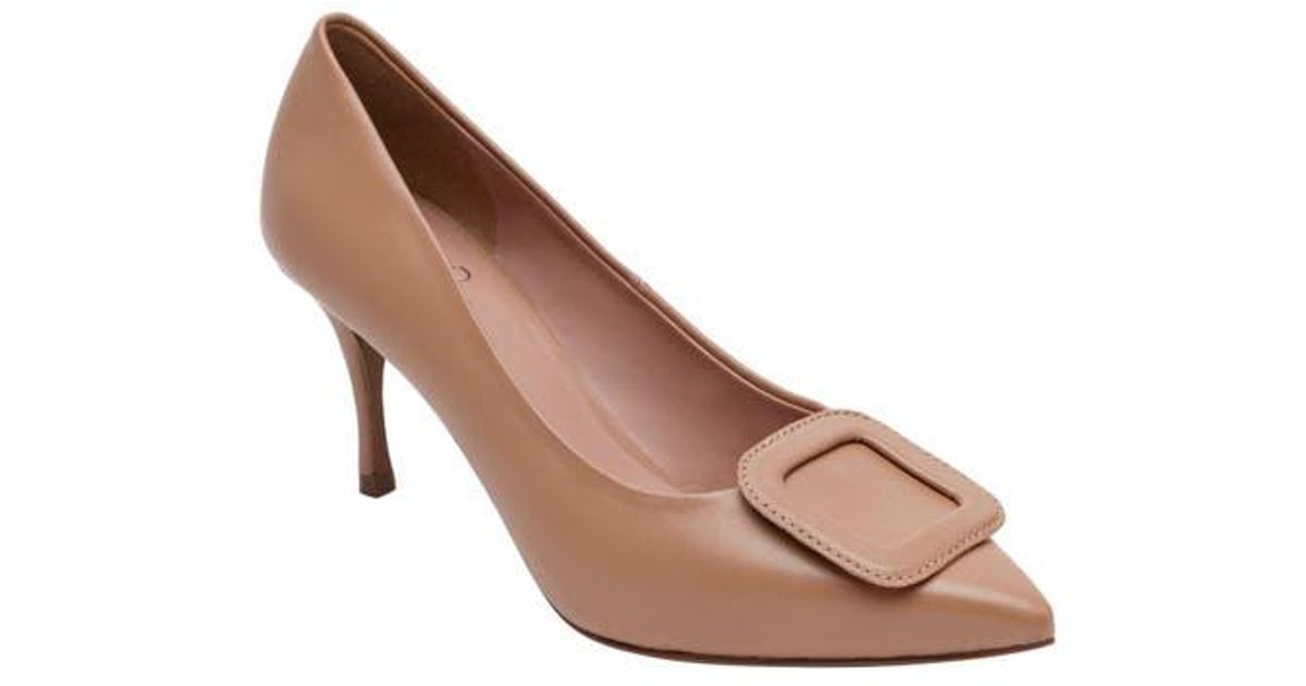 Linea Paolo Pieri Pointed Toe Pump in Brown | Lyst