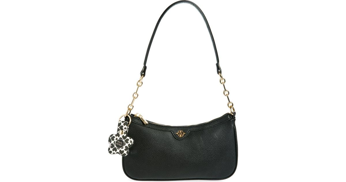 Nanette Lepore Flower Charm Core Baguette in Black | Lyst