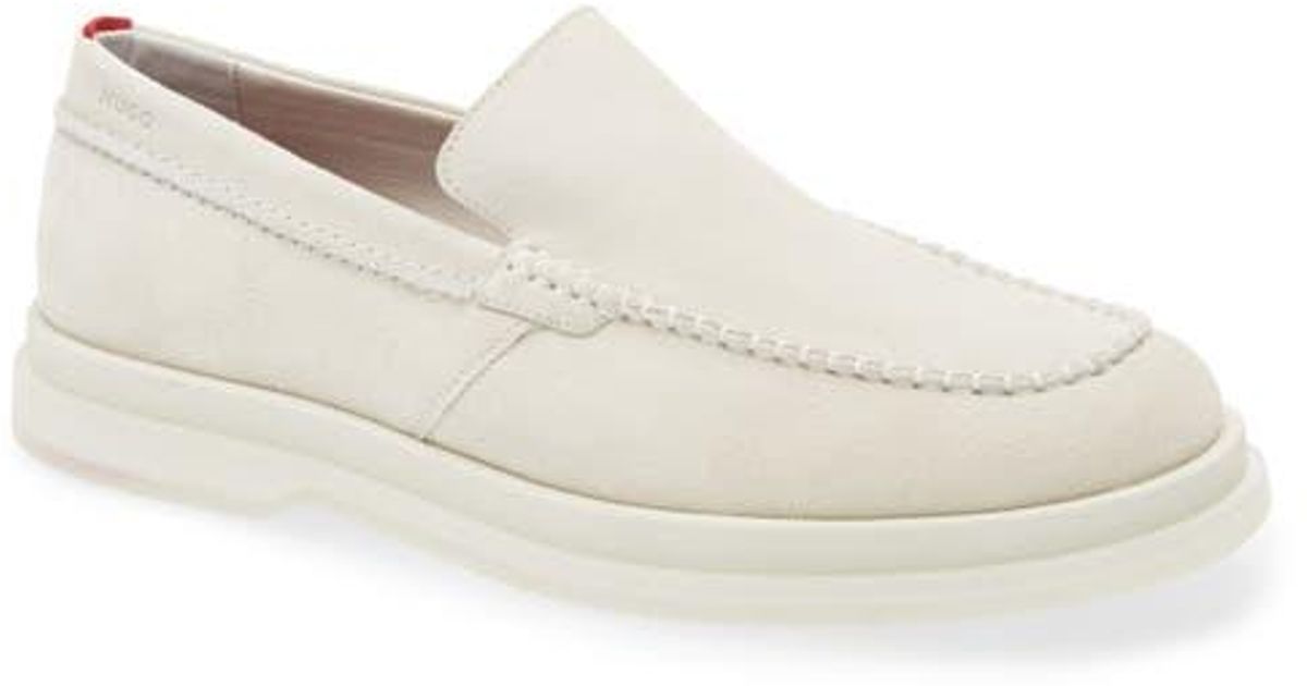 BOSS Chaol Loafer in White for Men | Lyst