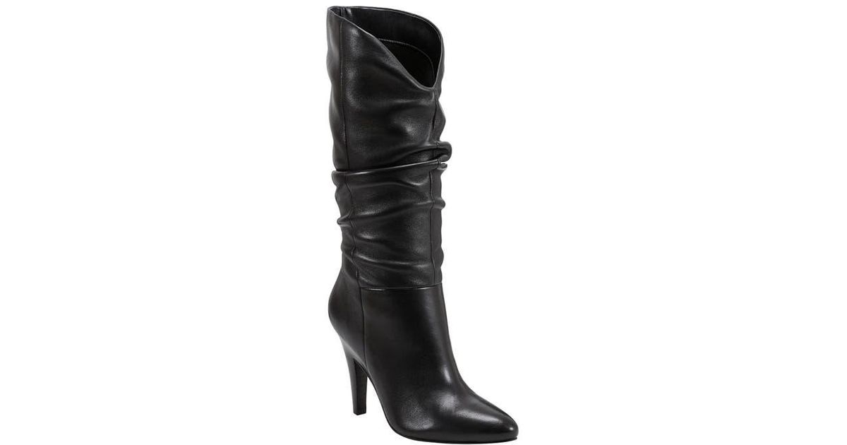Marc Fisher Krista Slouch Stiletto Boot in Black | Lyst