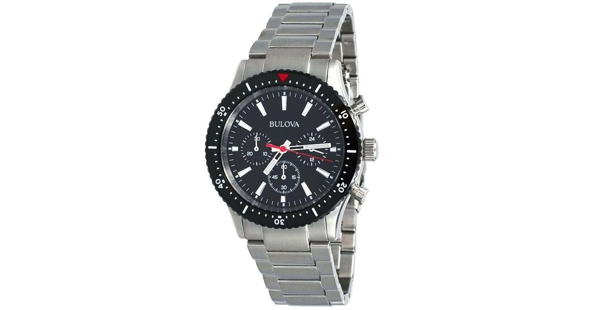 Bulova Bracelet Strap Chronograph Watch, 43Mm in Gray for Men | Lyst
