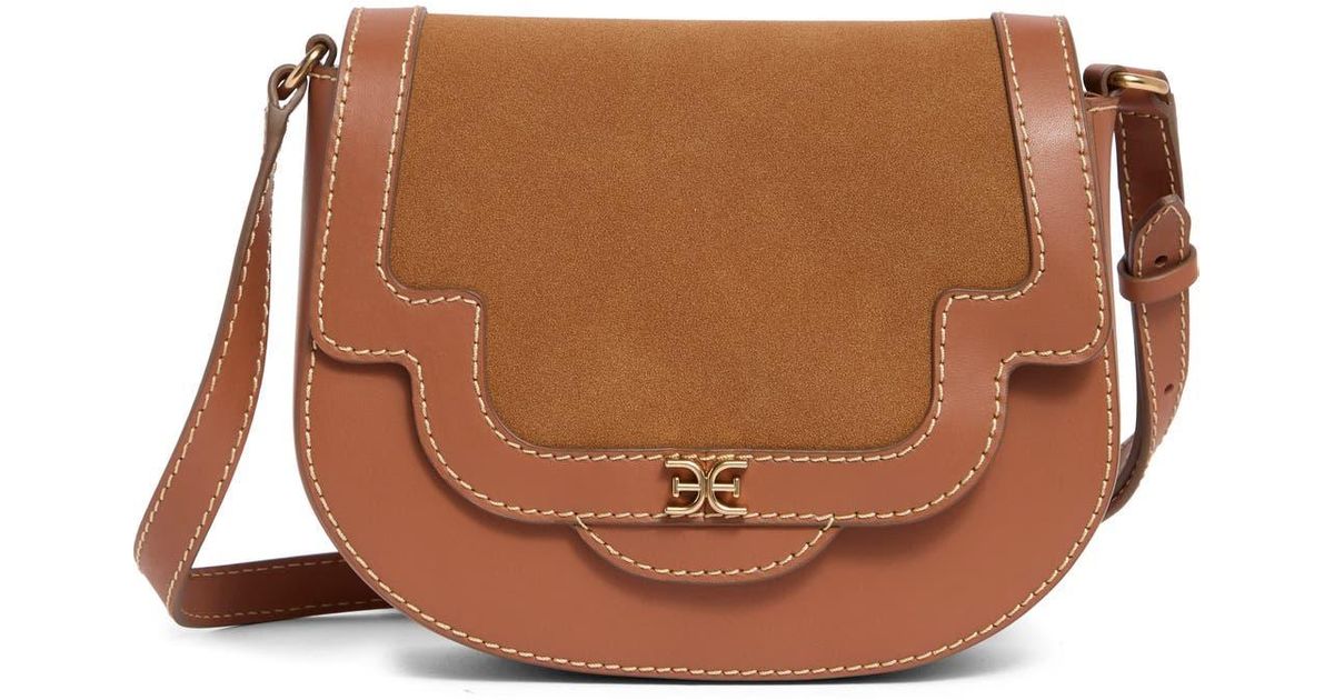 Sam Edelman Marsella Large Saddle Crossbody Bag in Brown | Lyst