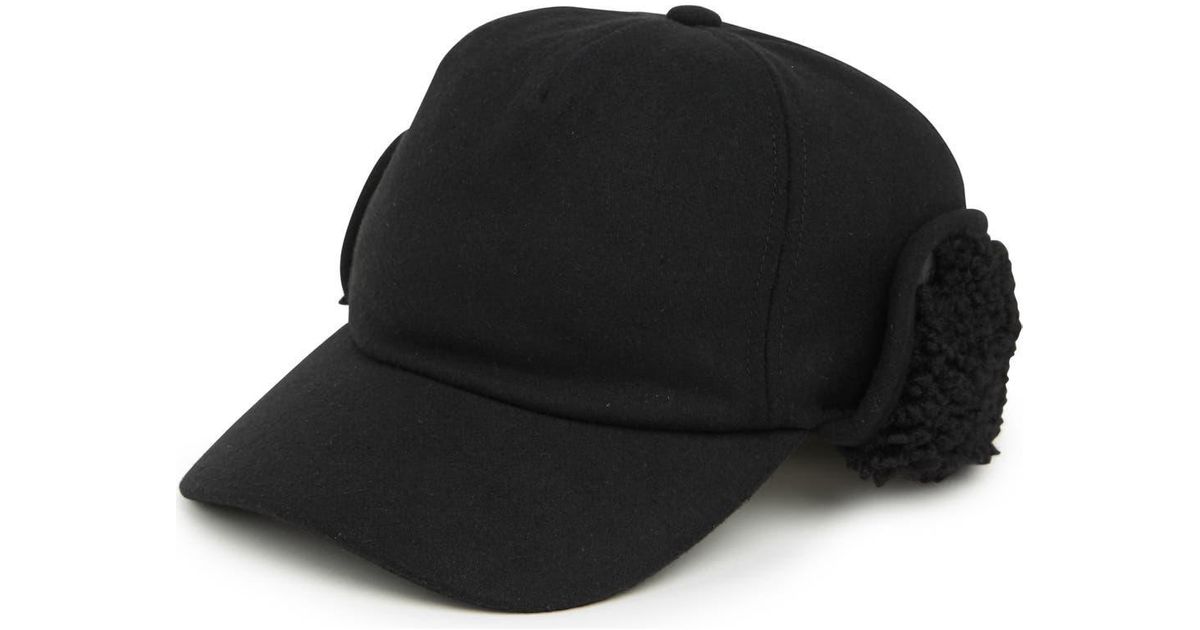 UGG Wool & Faux Shearling Trapper Hat in Black for Men | Lyst