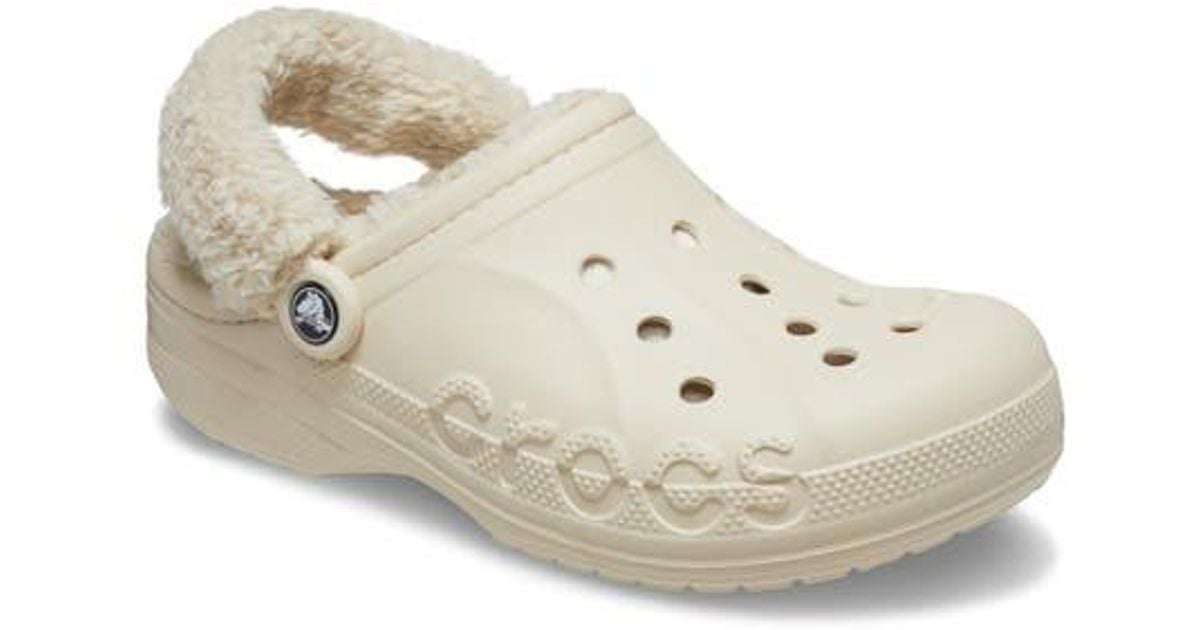Crocs™ Faux Fur-Lined Clog in White | Lyst
