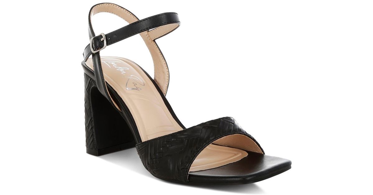 LONDON RAG Elana Block Heel Sandal in Black | Lyst