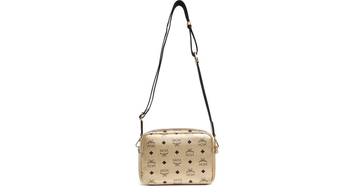 MCM Aren Visetos Crossbody Bag in Metallic | Lyst