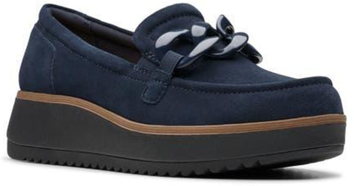 Clarks Zylah May Chain Loafer in Blue | Lyst