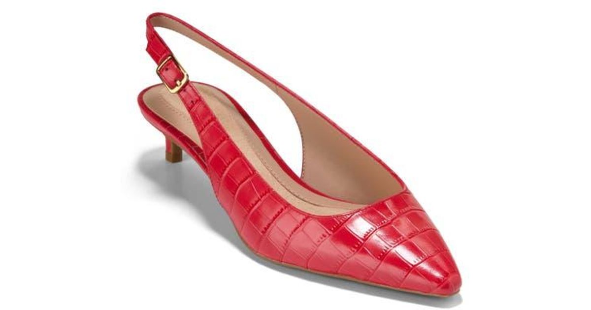 Cole Haan The Go-To Jocelyn Slingback Pump in Red | Lyst