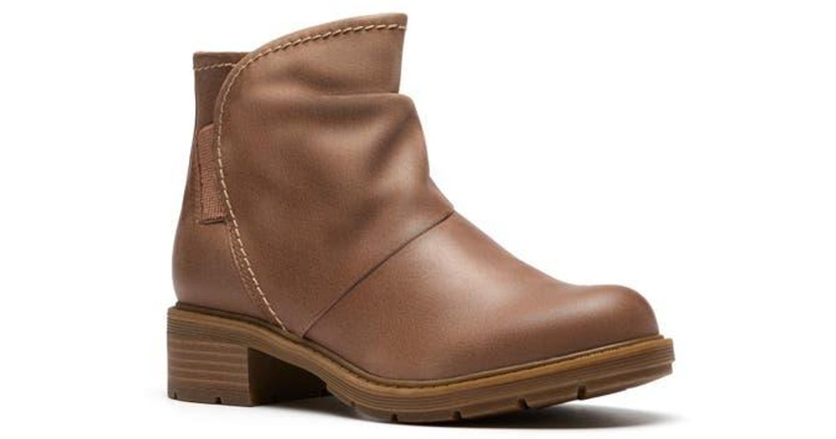 Clarks Hearth Sofia Ankle Boot in Brown | Lyst