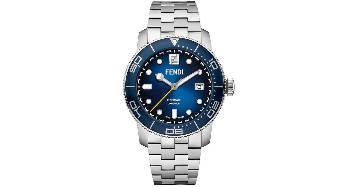 Fendi Automatic Bracelet Watch, 42Mm in Gray for Men | Lyst