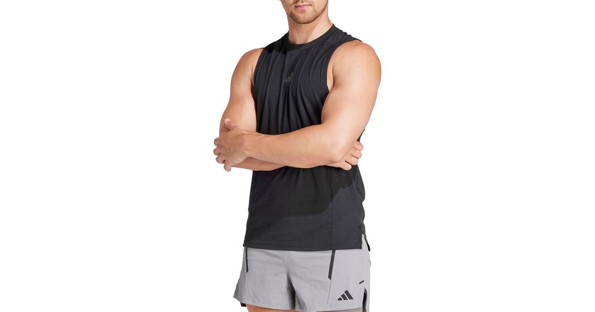 adidas D4T Aeroready Training Tank in Black for Men | Lyst
