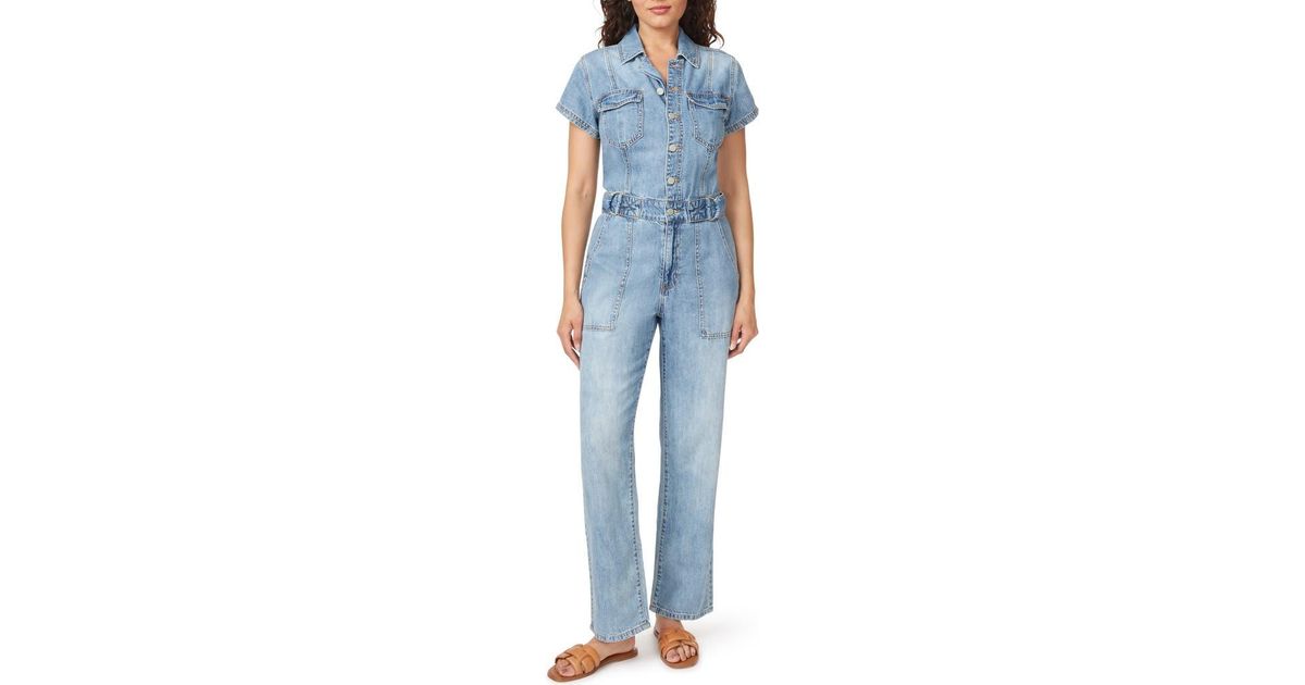 Habitual Short Sleeve Denim Jumper in Blue | Lyst