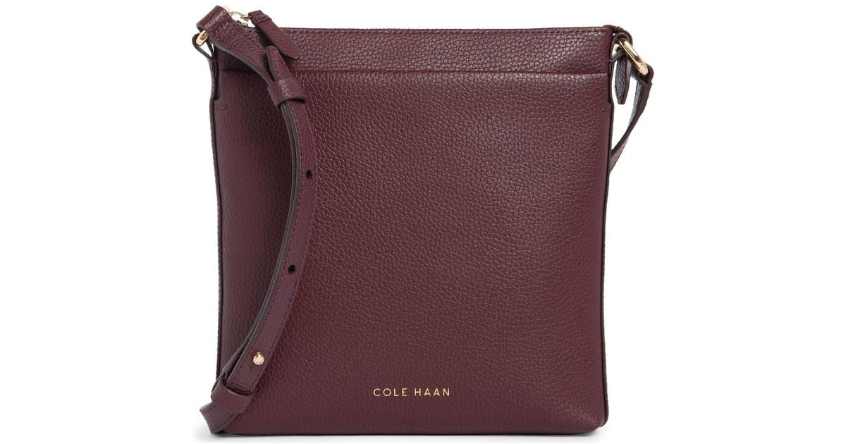 Cole Haan Emily Leather Crossbody Bag in Purple | Lyst