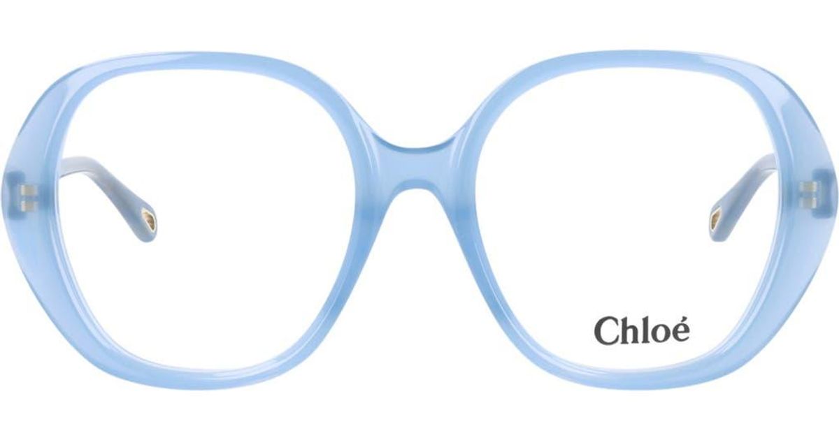 Chloé 53Mm Core Oversize Optical Frames in Blue | Lyst