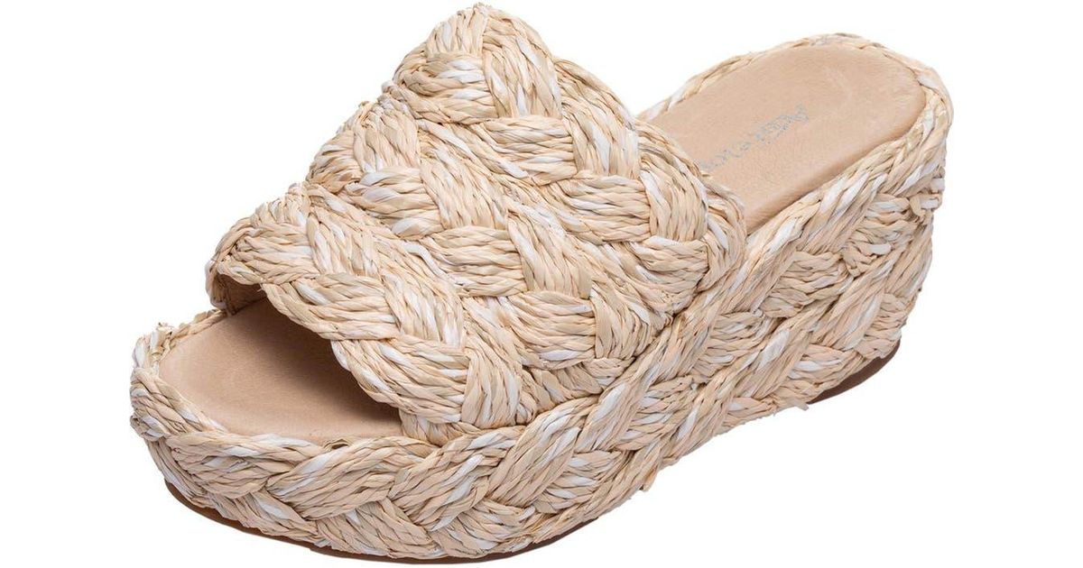 Antelope Kass Woven Raffia Platform Sandal in Natural | Lyst