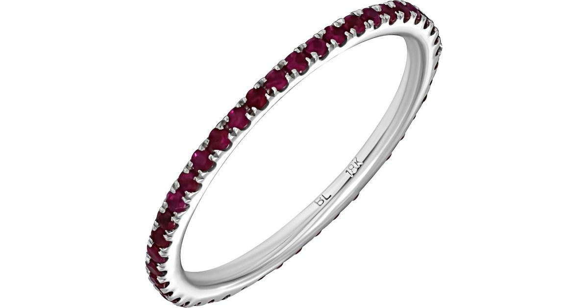 Bony Levy El Mar Stackable Ruby Ring in Metallic | Lyst