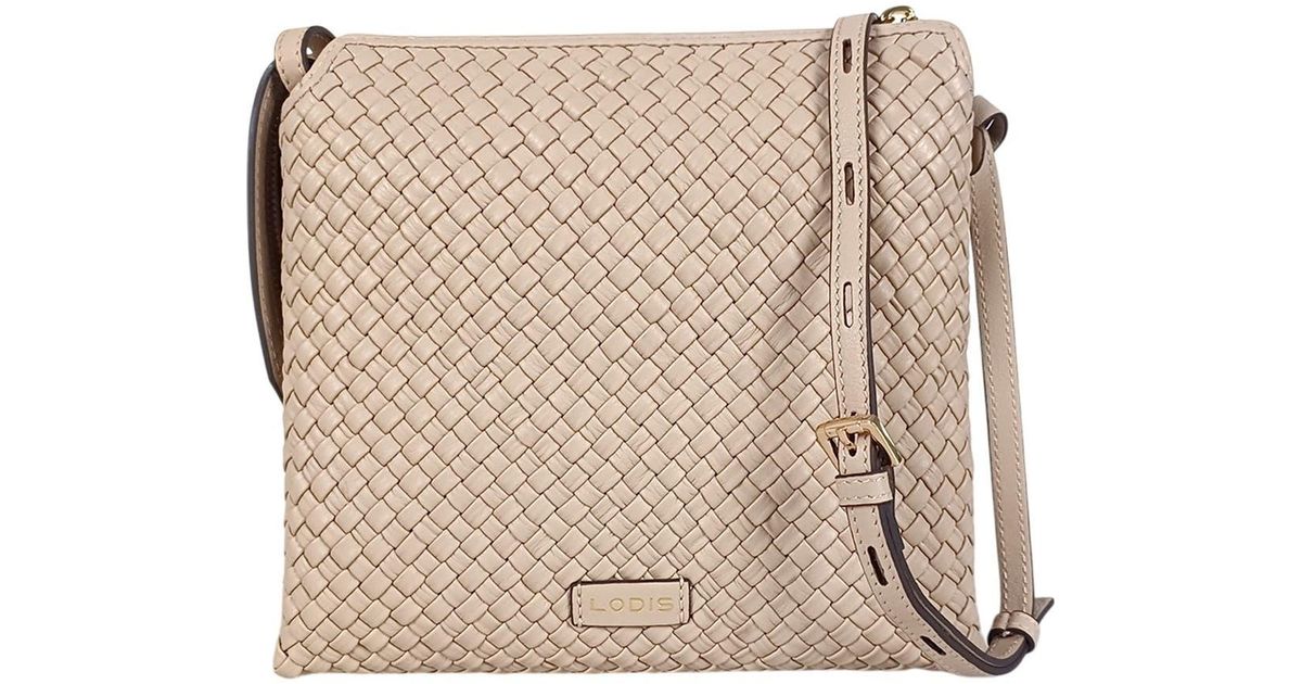 Lodis Maddie Woven Crossbody Bag in Natural | Lyst