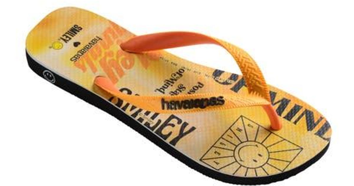 Havaianas Smiley Flip Flop in Metallic | Lyst