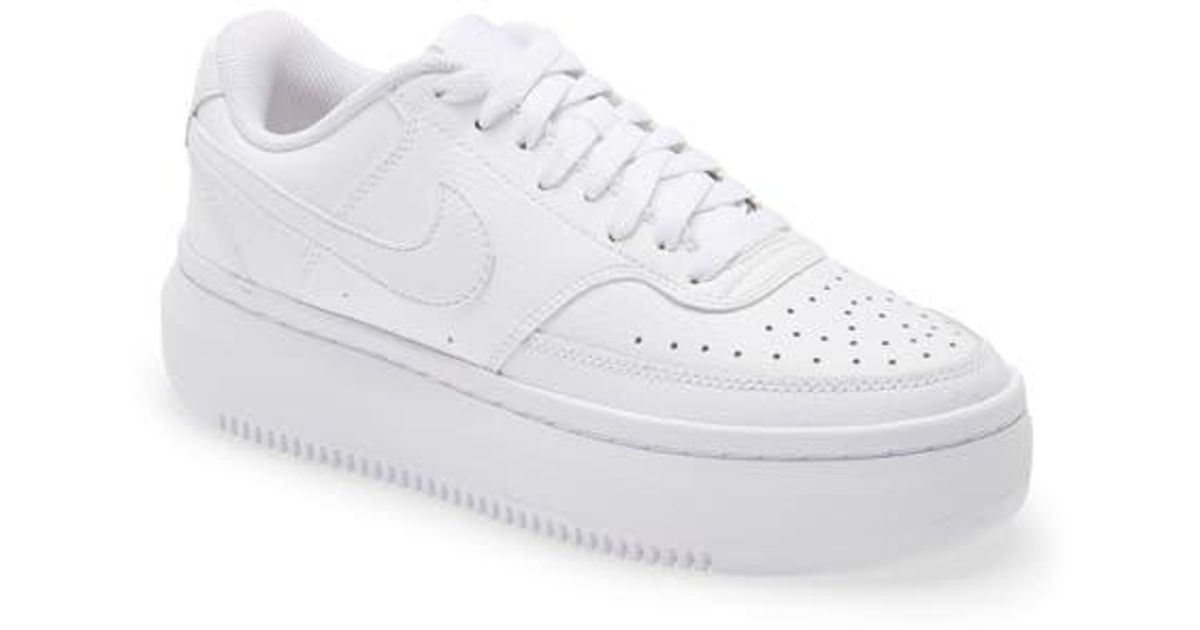 Nike Court Vision Alta Platform Sneaker in White | Lyst