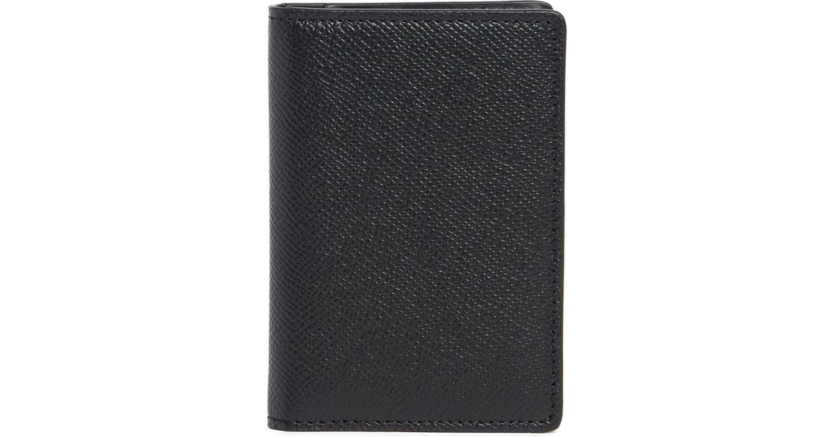 Maison Margiela Four Stitches Bifold Leather Wallet in Black | Lyst