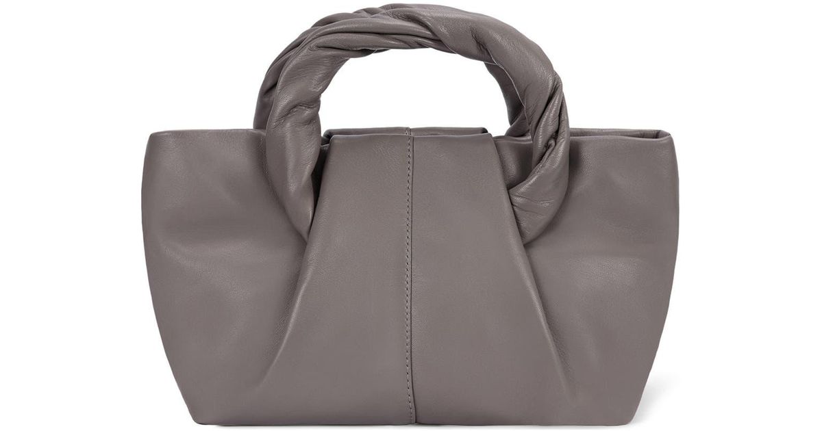 orYANY Cozy Small Leather Tote Bag in Gray | Lyst