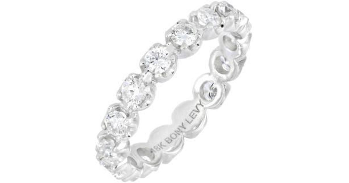 Bony Levy Audrey 18K Diamond Eternity Ring in White | Lyst