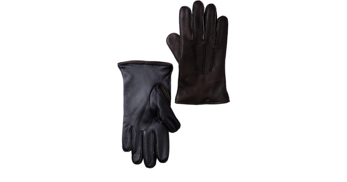 UGG Faux Fur Lined Wrangell Smart Glove in Black for Men | Lyst