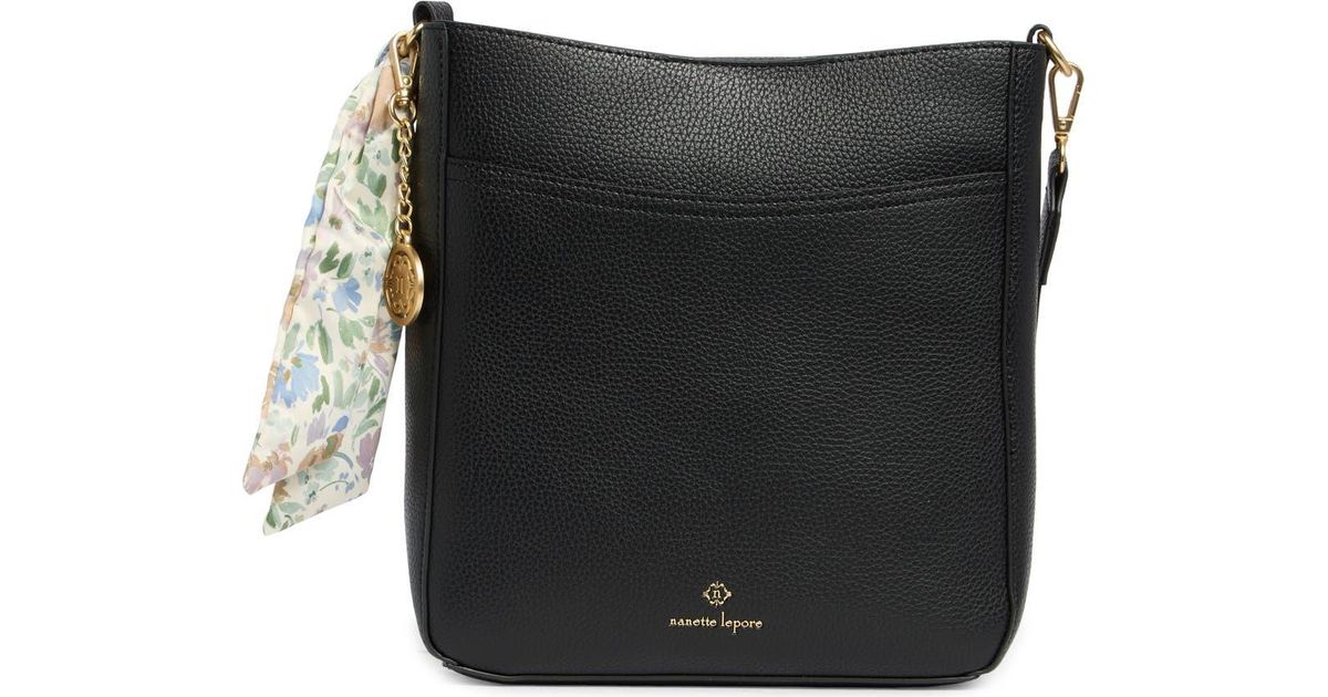 Nanette Lepore Triple Section Crossbody Bag in Black | Lyst